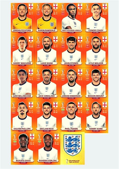 All Stickers England Panini Fifa World Cup Qatar 2022 Artofit