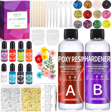 Purpledi Epoxidharz Set Anfänger 500ml 1 1 Verhältnis Glasklar Resin