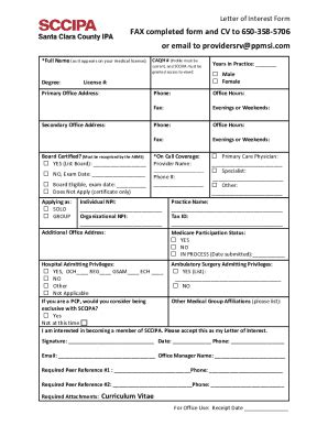 Fillable Online Fax Completed Form And Cv To Or Email To