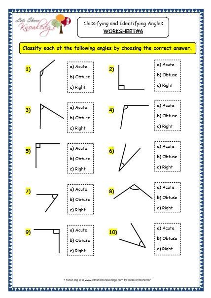 Classification Of Angles Worksheet Angles Worksheets Classif