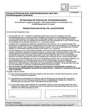 Ausfüllbar Online biberach Antrag auf Erteilung einer