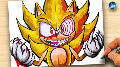 Cómo DIBUJAR y COLOREAR MÁS REALISTA a SUPER SONIC VS FLEETWAY SUPER