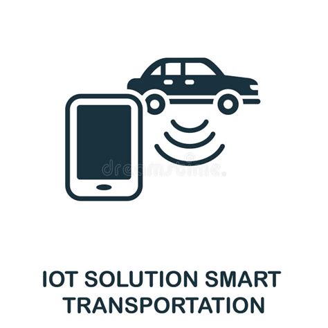 Smart Transportation Icon Monochrome Sign From Iot Solution Collection