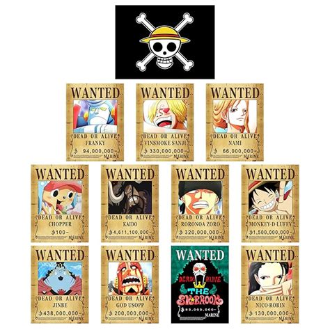 Buy Pcs In X In Anime One Piece Wanted Bounty Posters New