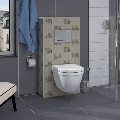 Habillage préfabriqué pour bâti support de WC suspendu comprenant 1