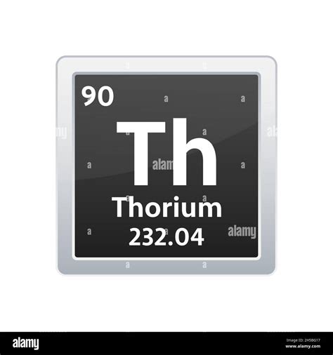 Thorium Symbol Chemical Element Of The Periodic Table Vector Stock