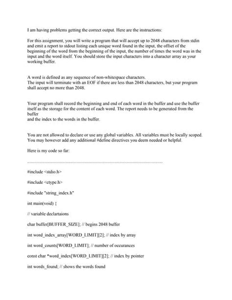 i am having problems getting the correct output here are the instruct 1 pdf