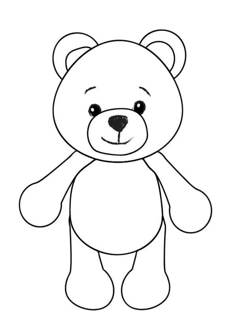 Mi Kolorowanka Proste Rysunki Dla Dzieci Do Druku Teddy Bear The Best