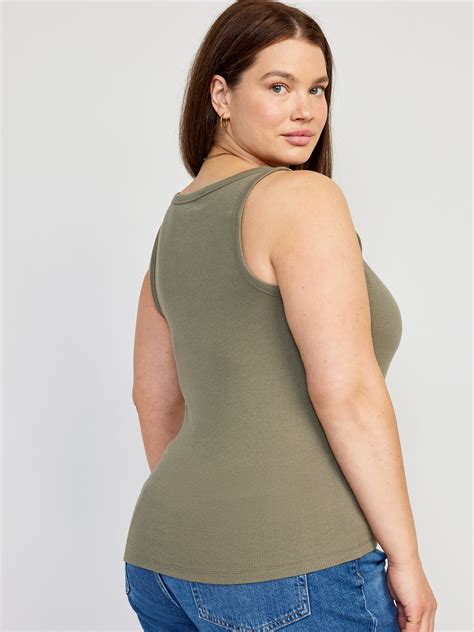 First Layer Rib Knit V Neck Tank Top For Women Old Navy