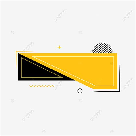 Cuadro De Texto Amarillo Etiqueta Banner Formas Geométricas Abstractas