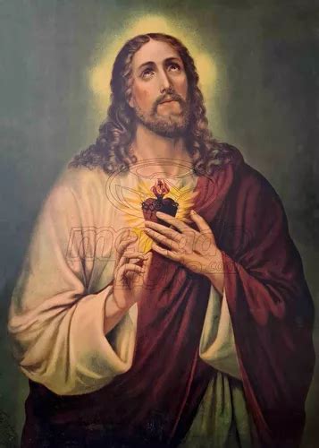 Lienzo Tela Canvas Arte Sacro Sagrado Coraz N De Jes S X Env O Gratis