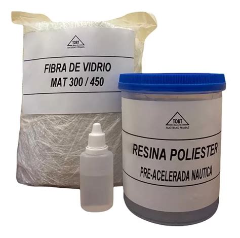 Kit 1 2kg Resina Cristal Nautica 1 2m2 Fibra Y Catalizador Cuotas