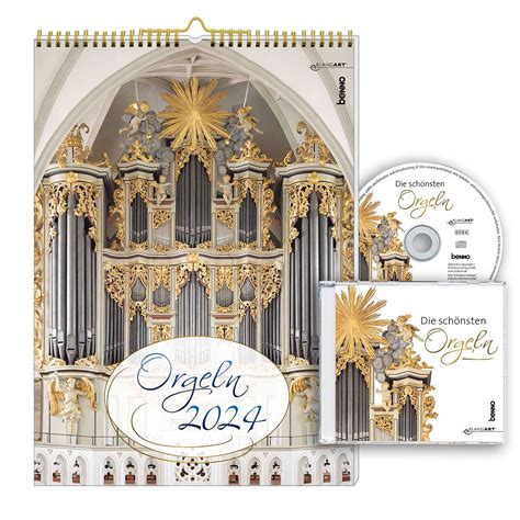 アカデミアミュージック Schonsten Orgeln 2024 mit CD Calendar