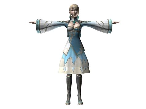 Dynasty Warriors 7 Female Character Wang Yuanji 3d Model 3dsMax Files