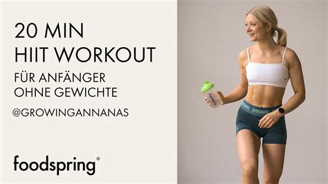 20 MIN HIIT Workout für Anfänger ohne Gewichte foodspring