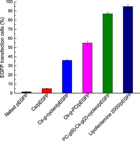 In Vitro Transfection Efficiency Of Naked Pegfp Cs Pegfp