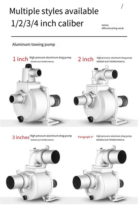 Large Flow Sprinkler Irrigation Self Priming Aluminum Drag Pump