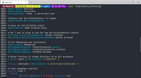 editor inside powershell windows terminal tblog
