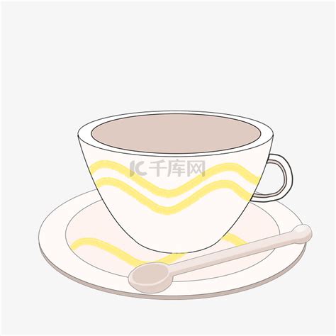 卡通白色咖啡杯插画素材图片免费下载 千库网