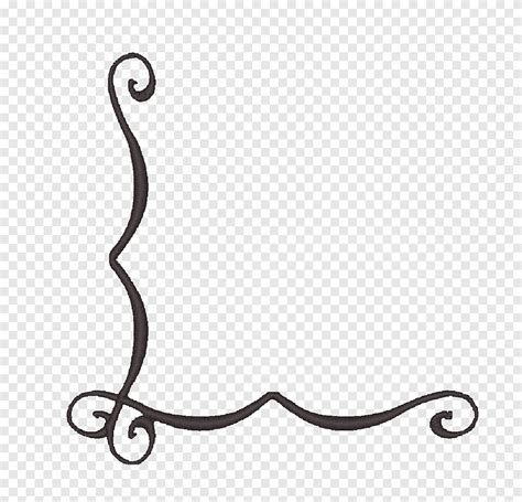 Borde Negro Dibujo Del Borde Borde De La Esquina Pegatina Flor Png