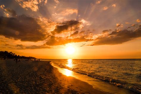 Banco De Imagens C U Horizonte Por Do Sol Afterglow Nascer Do Sol