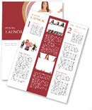 Naked Woman Behind White Board Newsletter Template Design Id