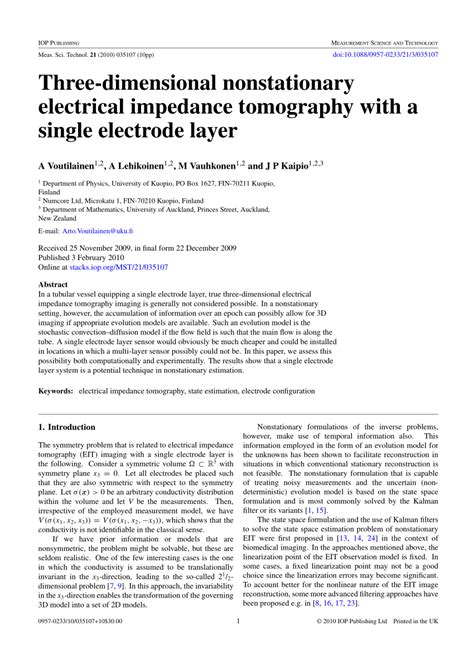 pdf three dimensional nonstationary electrical impedance tomography with a single electrode layer