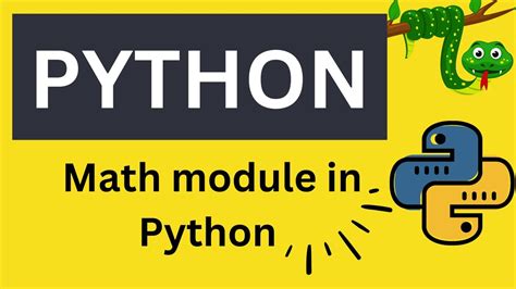 math module in python mathematical functions in python youtube