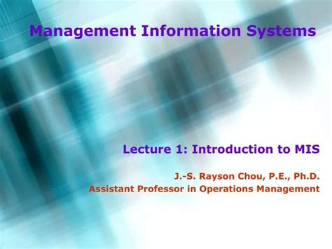 PPT Management Information Systems PowerPoint Presentation Free