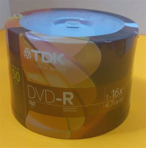 Used TDK DVD R Recordable Discs 16x Speed 120 Minutes 4 7 GB Pack Of