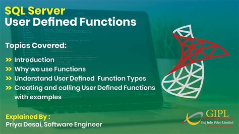 Sql Server User Defined Functions Youtube