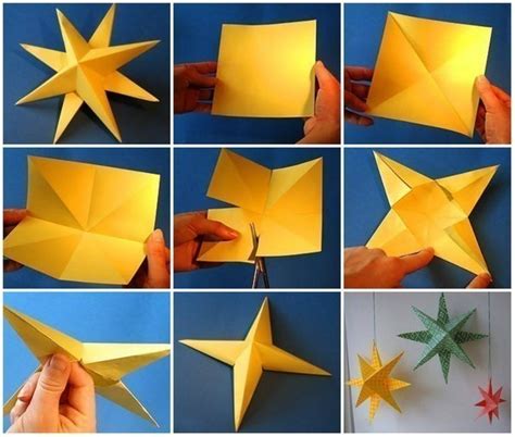 Estrela de papel passo a passo Faça você mesmo