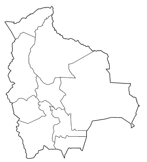 Bolivia Departments Blank MapSof Net