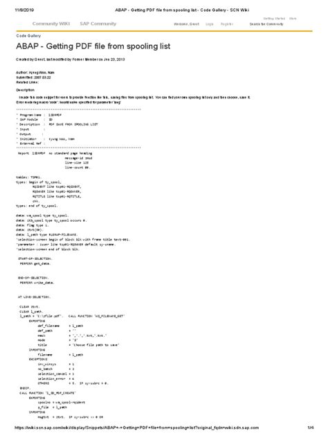 abap getting pdf file from spooling list code gallery scn wiki pdf software