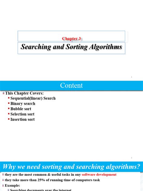 chapter 3 searching and sorting algorithms pdf applied mathematics algorithms and data