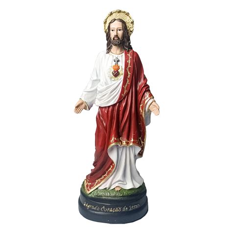 IMAGEM DE RESINA 30 CM SAGRADO CORACAO DE JESUS Arte Sacra Sacrarium