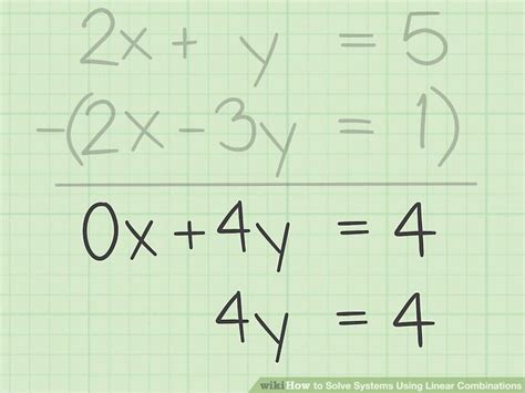 5 ways to solve systems using linear combinations wikihow