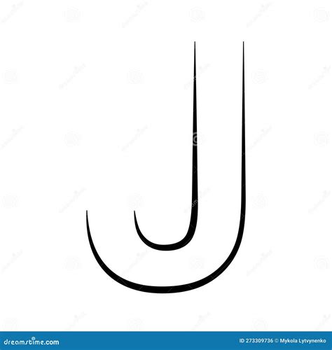 Logo Letter J Icon Axis Alphabet Logotype J Emblem Stock Vector