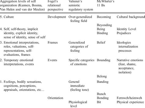 theoretical models presented by levels of abstraction and aggregation download table