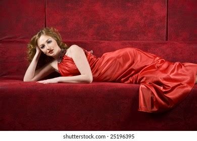 Sexy Women Red Dress On Red Stock Photo 25196392 Shutterstock