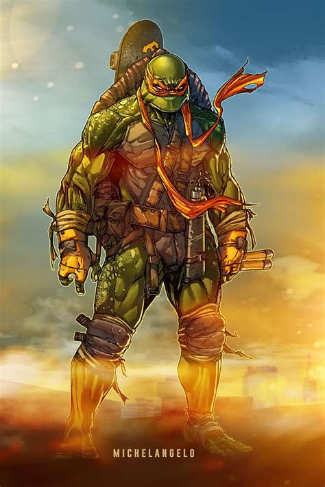 Teenage Mutant Ninja Turtles Michelangelo Color By Le0arts Teenage