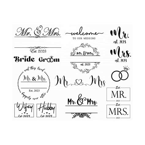 Wedding Svg Bundle Mr And Mrs Split Monogram Svg Engagement Inspire