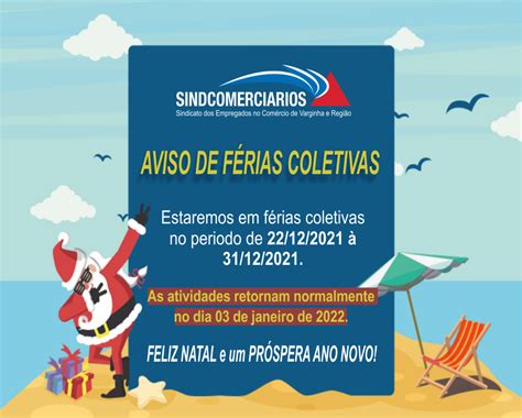 Aviso de Férias Coletivas