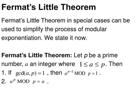 ppt section 4 3 fermat s little theorem powerpoint presentation free download id 6794835