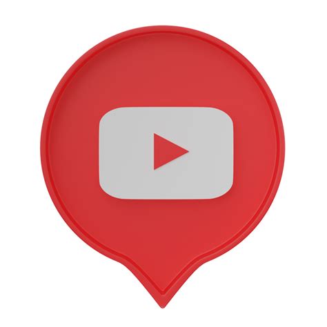 3D Youtube Logo Icon Isolated On Transparent Background 22498233 PNG