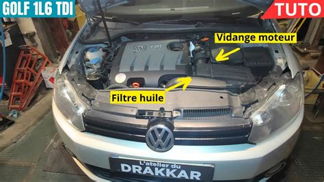 TUTO GOLF 1L6 TDI COMMENT FAIRE LA VIDANGE ET LE REMPLACEMENT DU