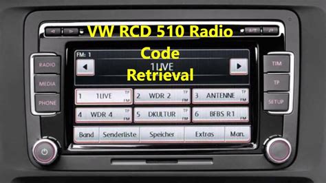 Vw Rcd Radio Code Retrieval Process With Universal Volkswagen Car