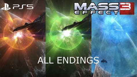 Mass Effect 3 Legendary Edition Remastered All Four Main Endings