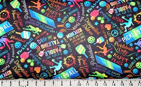 Timeless Treasures Pickleball Cd Fabric By The Yard Piece Etsy