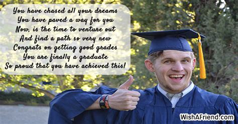 You Have Chased All Your Dreams Graduation Message